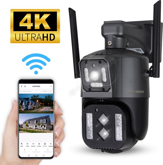 Smart Multi-Lens PTZ Camera - Draadloos - Bewakingscamera - Beveiligingscamera - Voor... | bol