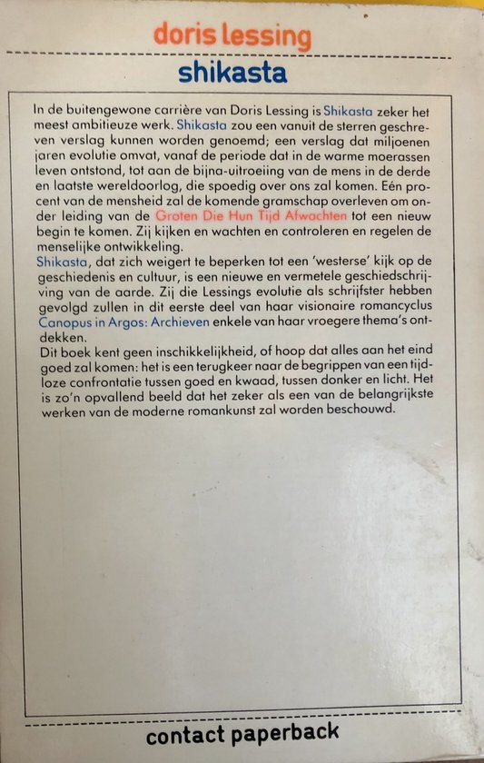 Shikasta, Doris Lessing | 9789060197066 | Boeken | bol