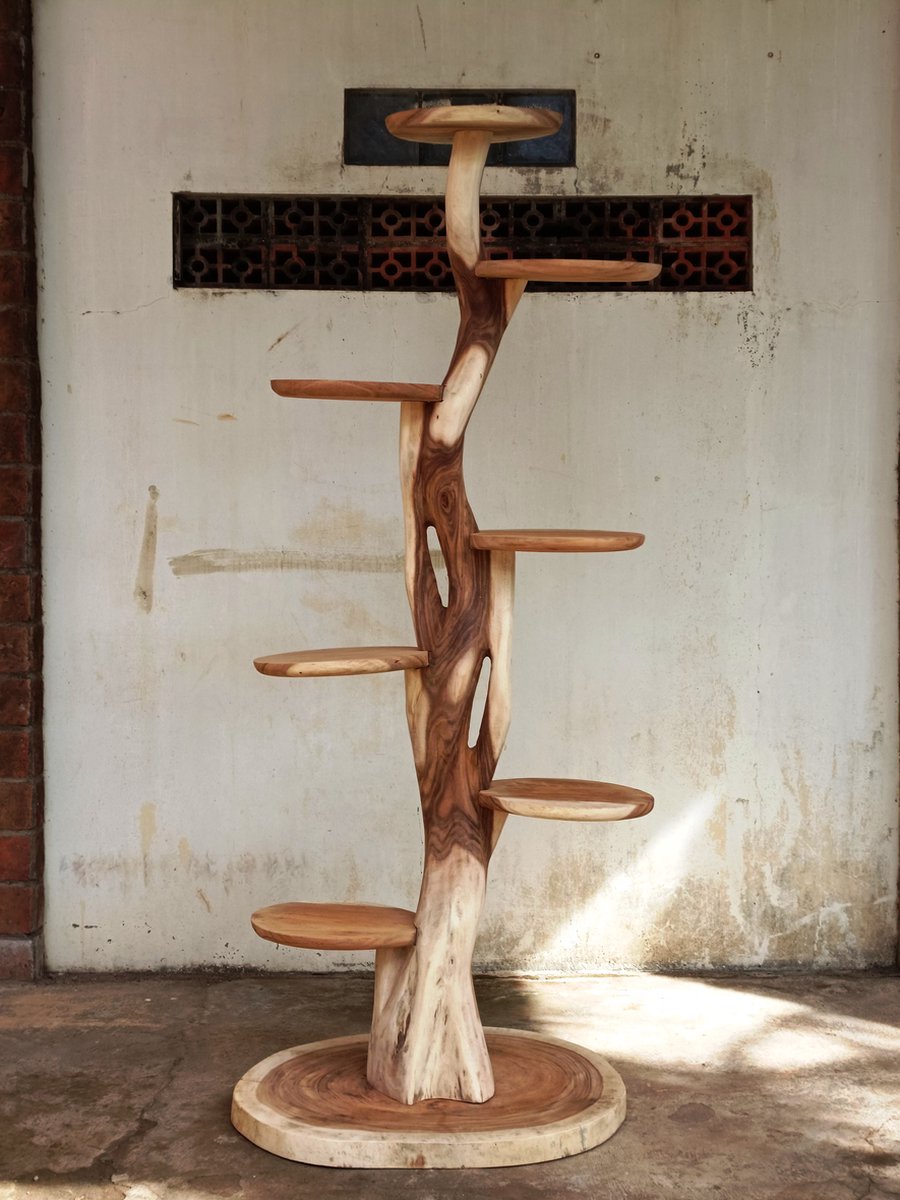 Ars longa - katten krabpaal - planten paal - suar hout - staander | bol.com