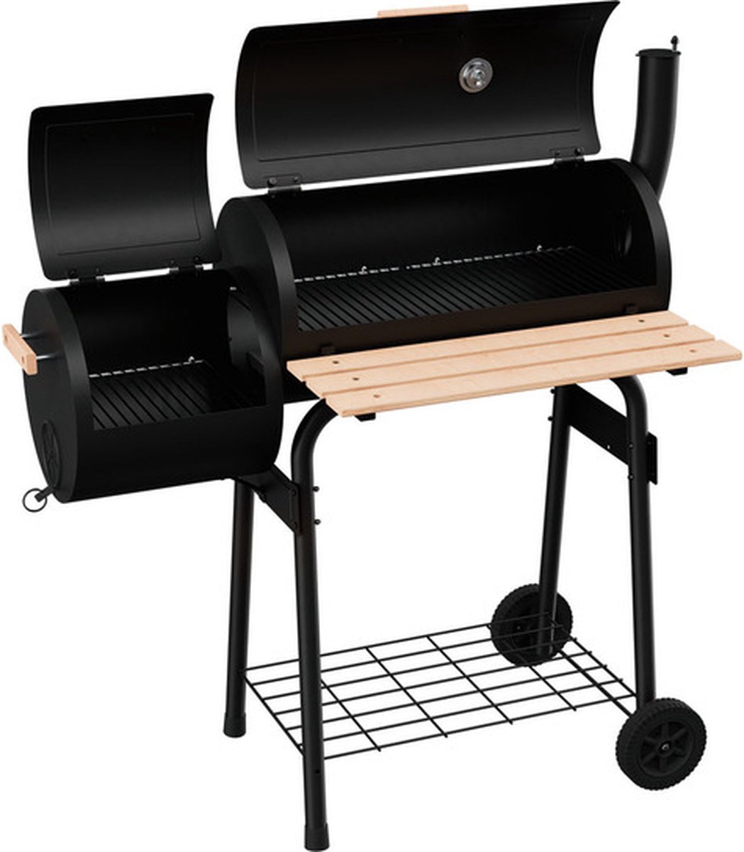 Oil Drum Houtskool BBQ en Smoker - Barbecue met Aparte Smoker ...
