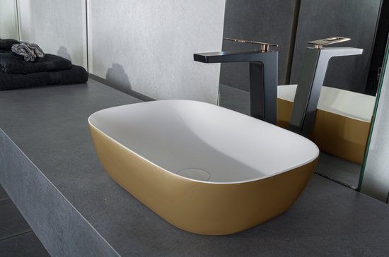 Solid surface waskom Maud goud EXT | bol