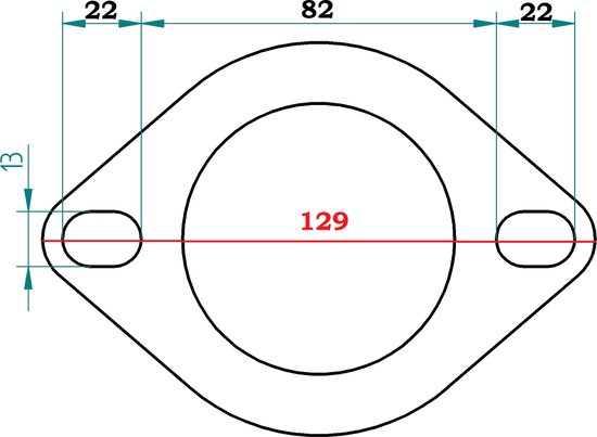 RVS 2-GAATS FLENS MET BUIS 63,5MM (2.5 inch) | bol