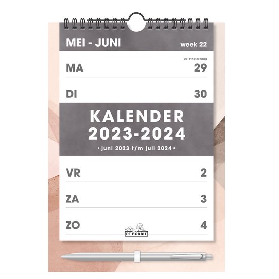 A5 Weekkalender Schooljaar 2023 - 2024 Oudroze | bol.com