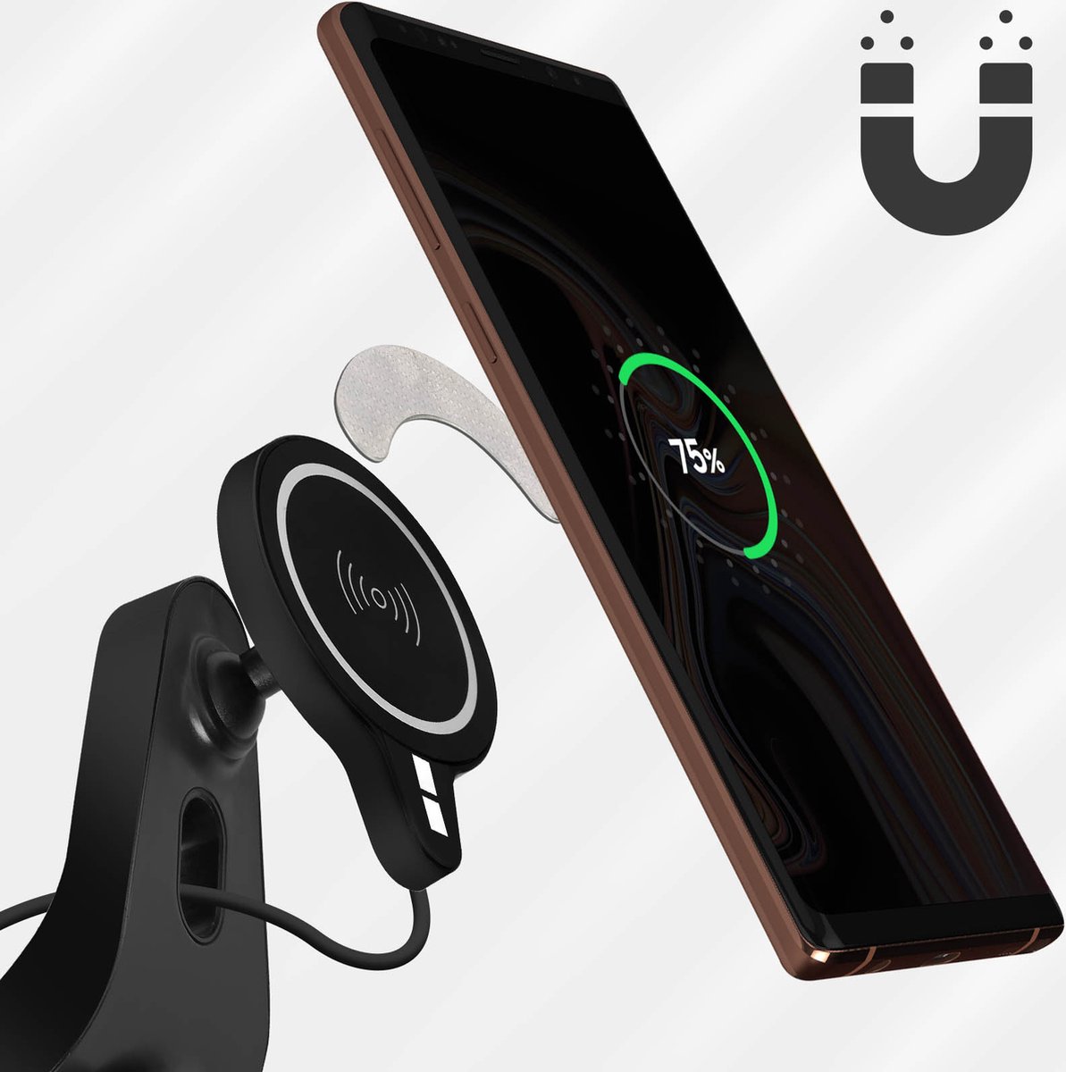 MagSafe Geschikt voor Apple iPhone-autohouder met 15W draadloze oplader ...