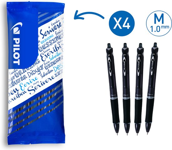 PILOT - PAK VAN 4 ACROBALL 1 0 - BALPEN - MEDIUM - ZWART | bol.com