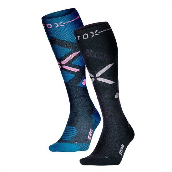 STOX Energy Socks - 2 Pack Skisokken voor Vrouwen - Premium Compressiesokken -... | bol