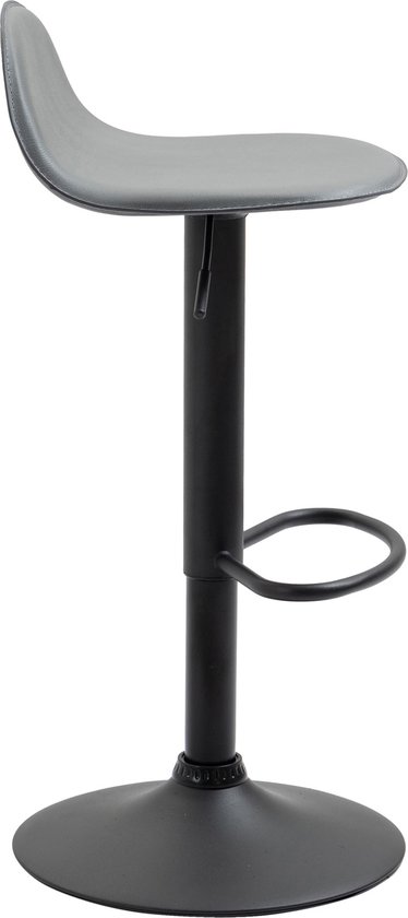 Barkruk Lino - Grijs - Zithoogte 58-79 cm - Met rugleuning - In hoogte ...