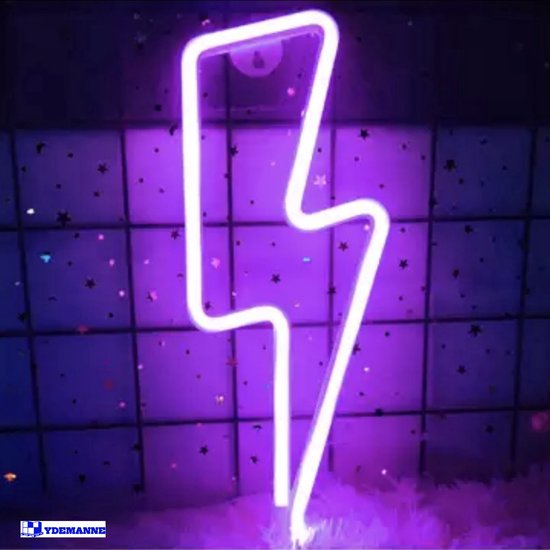 Neon Lamp - Bliksem Paars - Neon Verlichting - Neon Led Lamp - Neon ...