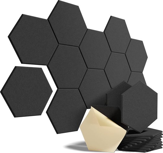 Mogi Products-Akoestische Panelen-16 Stuks-Zwart -... | bol.com