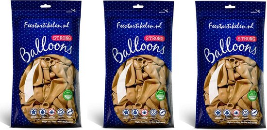 Ballons dorés 300 pièces - Ballons solides - Convient à l'hélium | bol