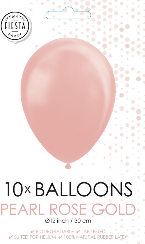 10 Ballonnen Metallic 12'' Pearl Rosé Goud | bol.com