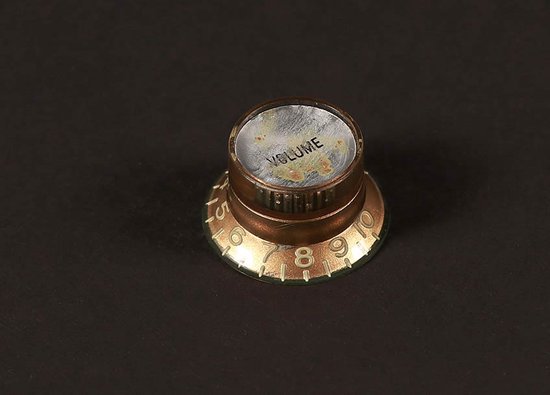 hat knob LP/SG style, gold with silver cap, relic, Volume, metric size ...