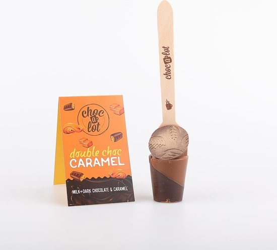 Choc a Lot Double choc Caramel - Chocolade spoon - 3 stuks | bol.com