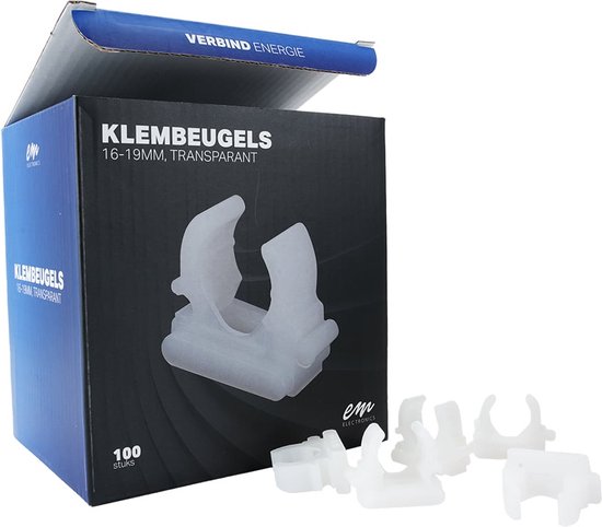 EMhub klembeugel 16 - 19mm - transparant per 100 stuks | bol.com