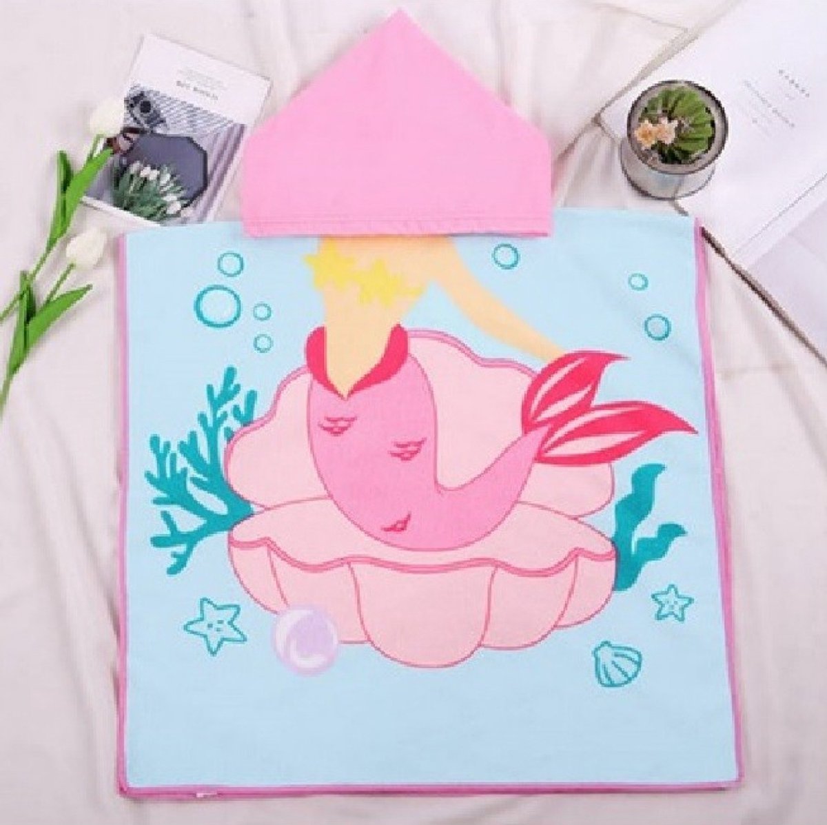 Poncho Zeemeermin, Kinder cape met zeemeermin, strand, Cape, Poncho ...