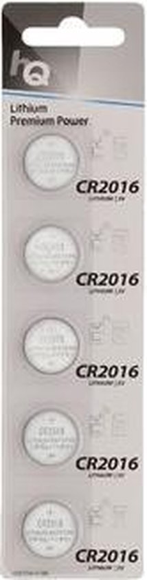 HQ CR2016 Lithium Knoopcel Batterij - 5 stuks | bol