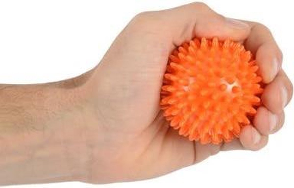 Massage Bal met spikes- 6 cm - oranje | bol.com