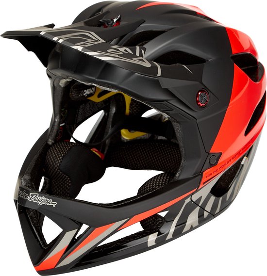 Troy Lee Designs Stage MIPS Helm, zwart/rood | bol