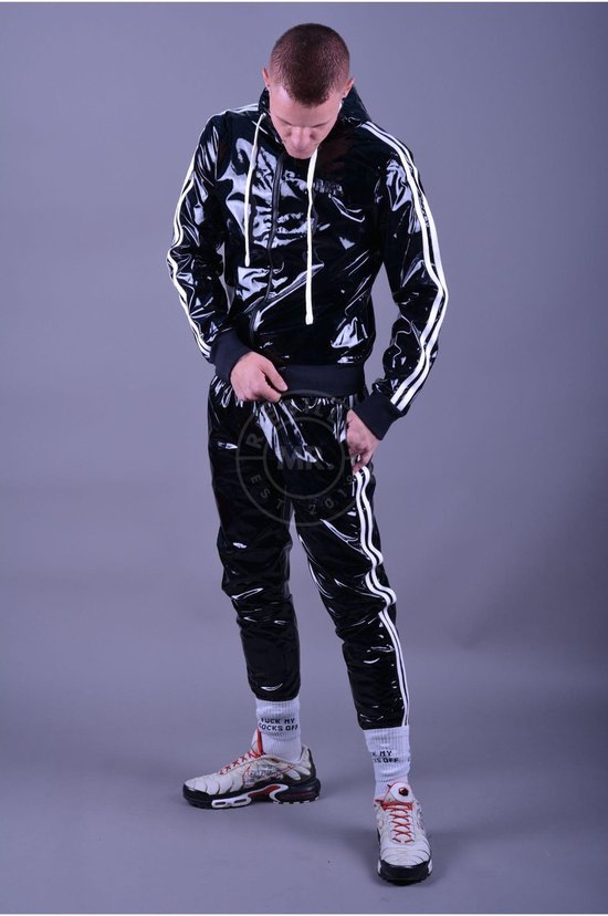 PVC Tracksuit Broek met Witte Strepen | bol.com