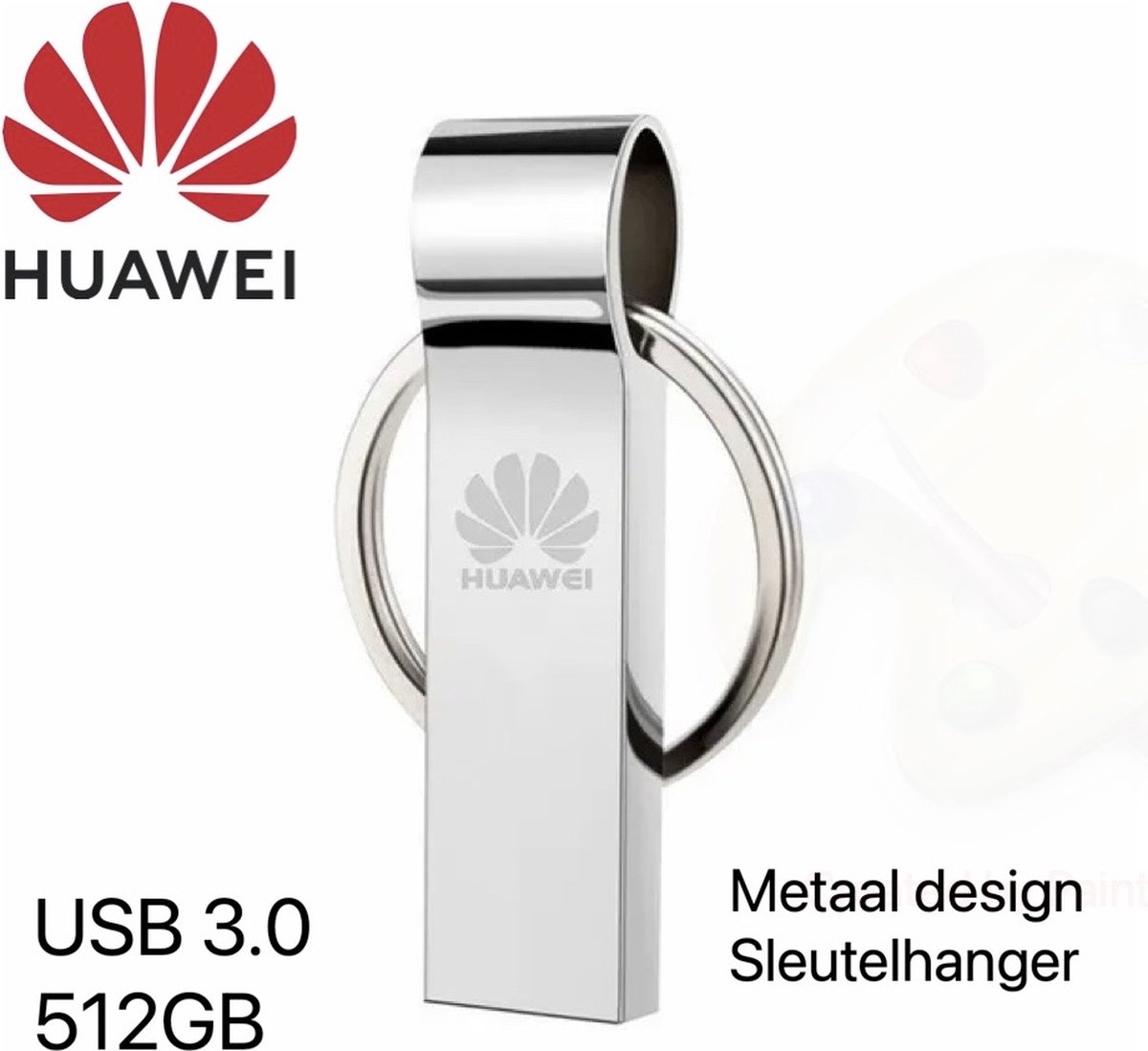 Huawei USB Stick 512GB 3.0 zilver met sleutelhanger | bol.com