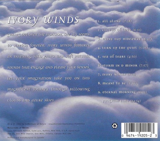 Ivory Winds - Reflections Of Nature, Various | Muziek | bol