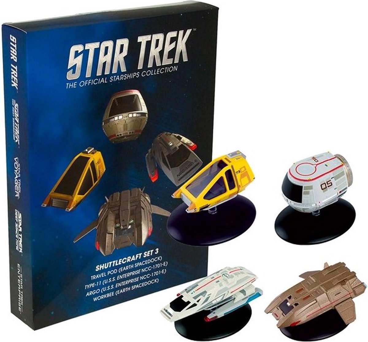 Star-Trek Shuttlecraft Set 3 (Travel Pod & Type-11 & Argo & Wor 26x35cm ...