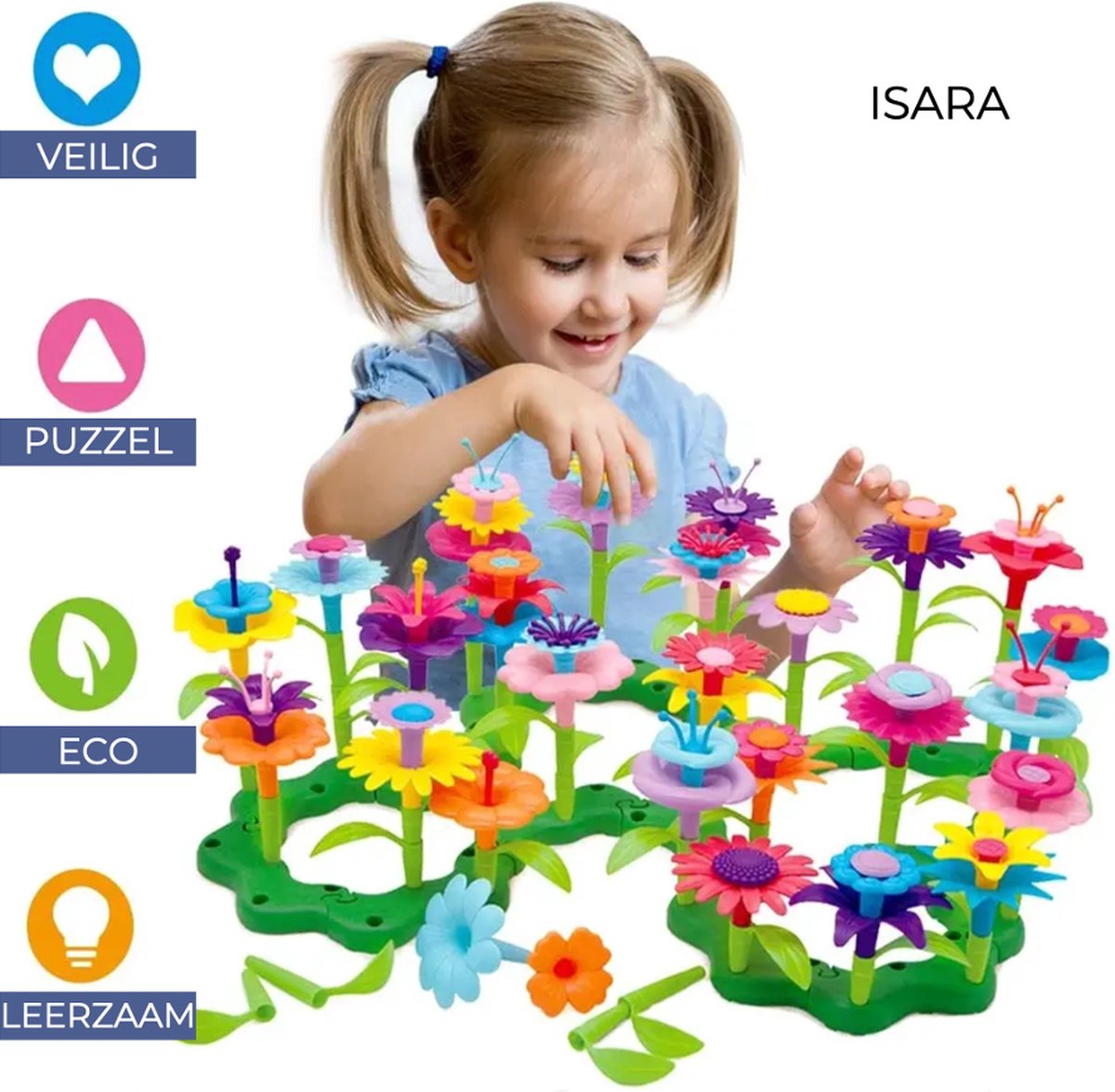 ISARA Leerzaam Bloemen Bouwpakket Meisjes Speelgoed 2023 Nieuw ...