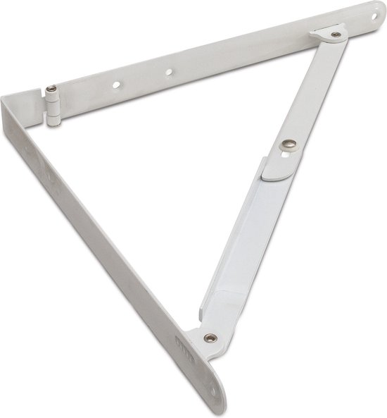 2x stuks plankdrager / vouwdragers inklapbaar staal wit 30 x 30 cm ...