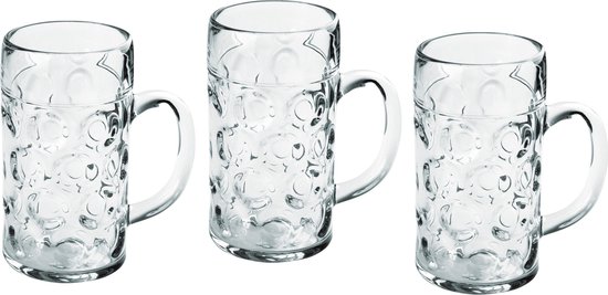 Bierpullen/bierglazen - 1x - 1.3 liter/130 cl/1300 ml - onbreekbaar kunststof -... | bol