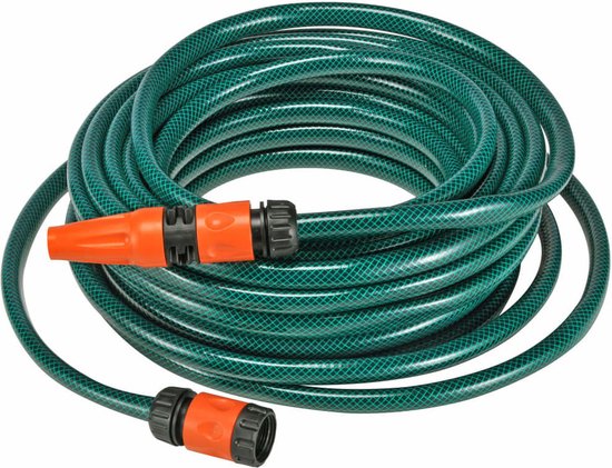 Tuinslang - groen - 20 meter - UV-bestendig - waterslang met aansluit ...