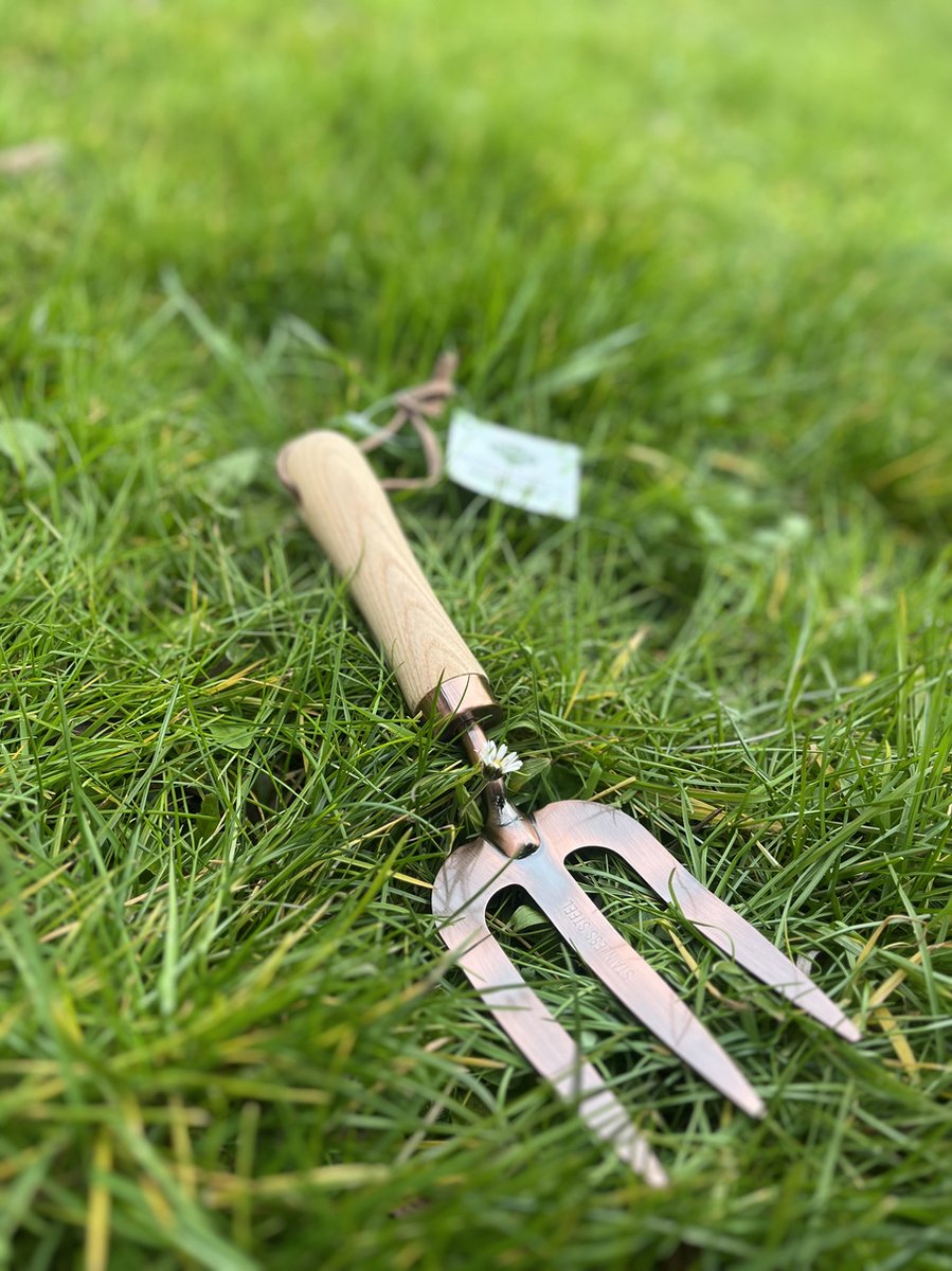 Botang Koperen Tuinvork met Houten Handvat (29 x 8 x 4,5 cm) | bol.com
