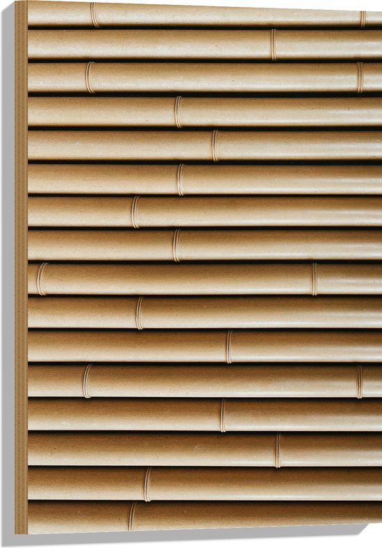 Hout - Bruine Bamboe Stoken aan Elkaar op een Rijtje - 50x75 cm - 9 mm ...