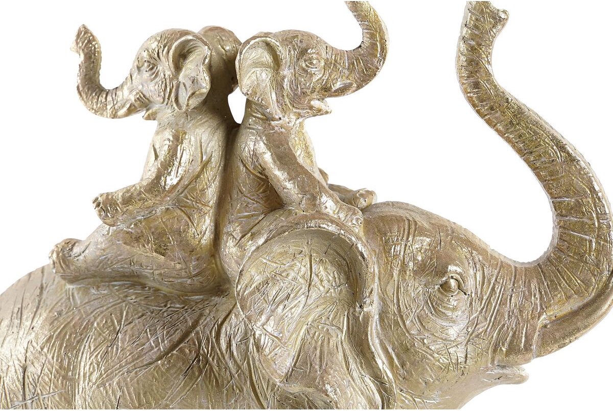 Decoratie Beeldje Gouden Olifant (24 x 10 x 25,5 cm) | bol.com