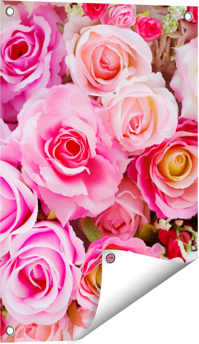 Gards Poster de jardin Fond Roses Roses - Fleurs - 40x60 cm - Toile de ...