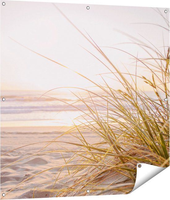 Gards Tuinposter Strand en Duinen tijdens Zonsondergang - 100x100 cm - Tuindoek -... | bol