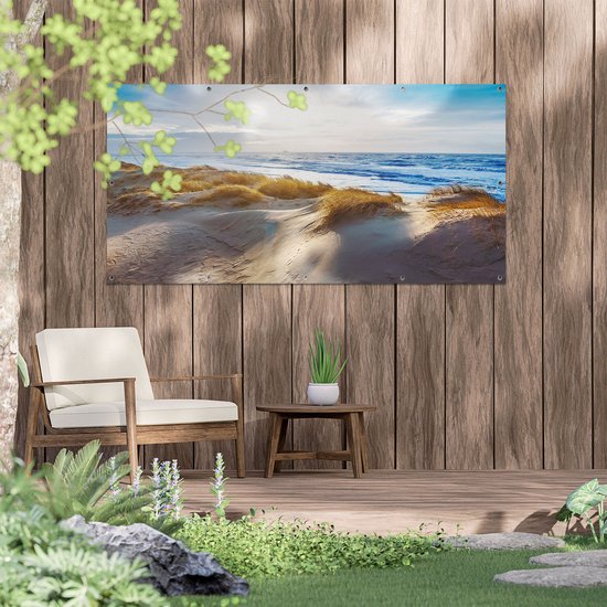 Gards Tuinposter Duinen en Zee - 160x80 cm - Tuindoek - Tuindecoratie - Wanddecoratie... | bol