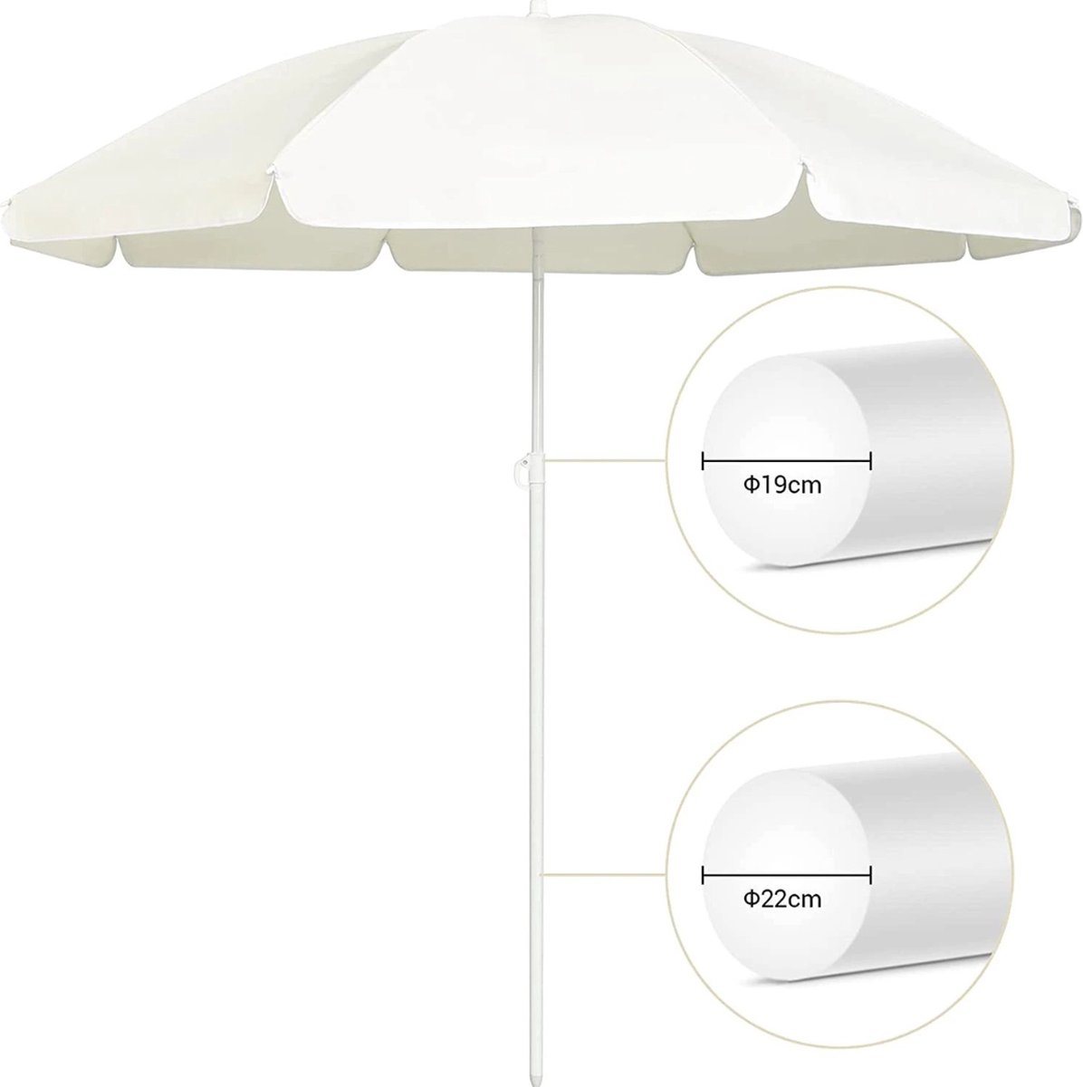 Strandparasol Verstelbaar - Strandparasol Uv Werend – Strandparasol Met ...