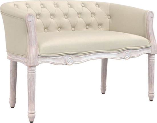 ModernLife' - Bankje 98x56x69 cm linnen beige | bol