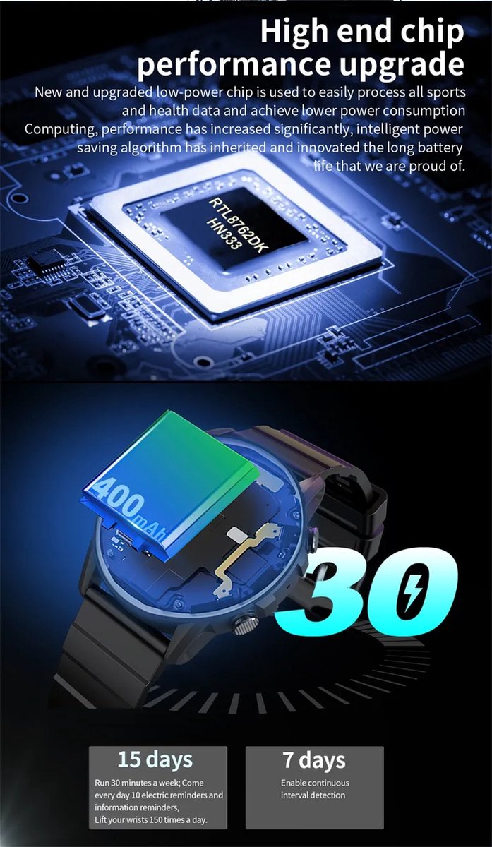 Smartwatch Nx9 - Heren & Dames – horloge – met HD Touchscreen ...