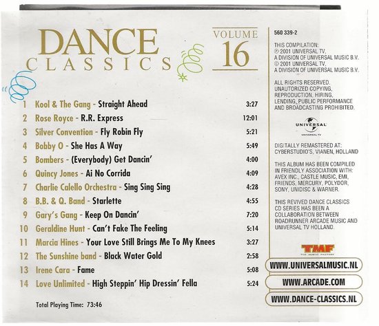 DANCE CLASSICS volume 16 TMF, zie foto | Muziek | bol