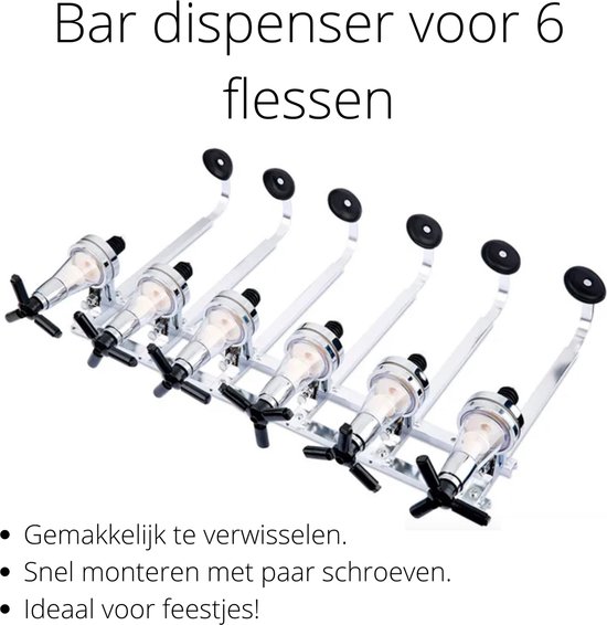 Bardispenser - Wanddispenser - Wanddecoratie - Flessendispenser ...