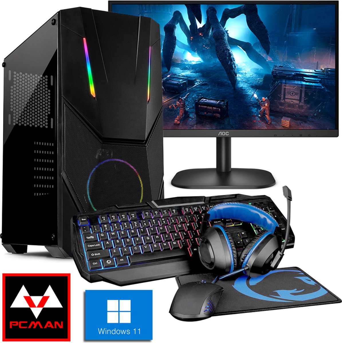 Pcman Game Pc Gravity RGB - AMD Ryzen 5 4600G - 8 GB - 240 GB SSD ...