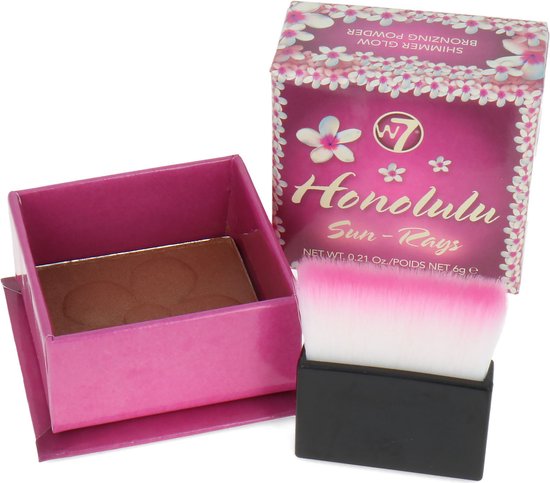 W7 Honolulu Shimmer Glow Bronzing Poeder - Sun-Rays | bol