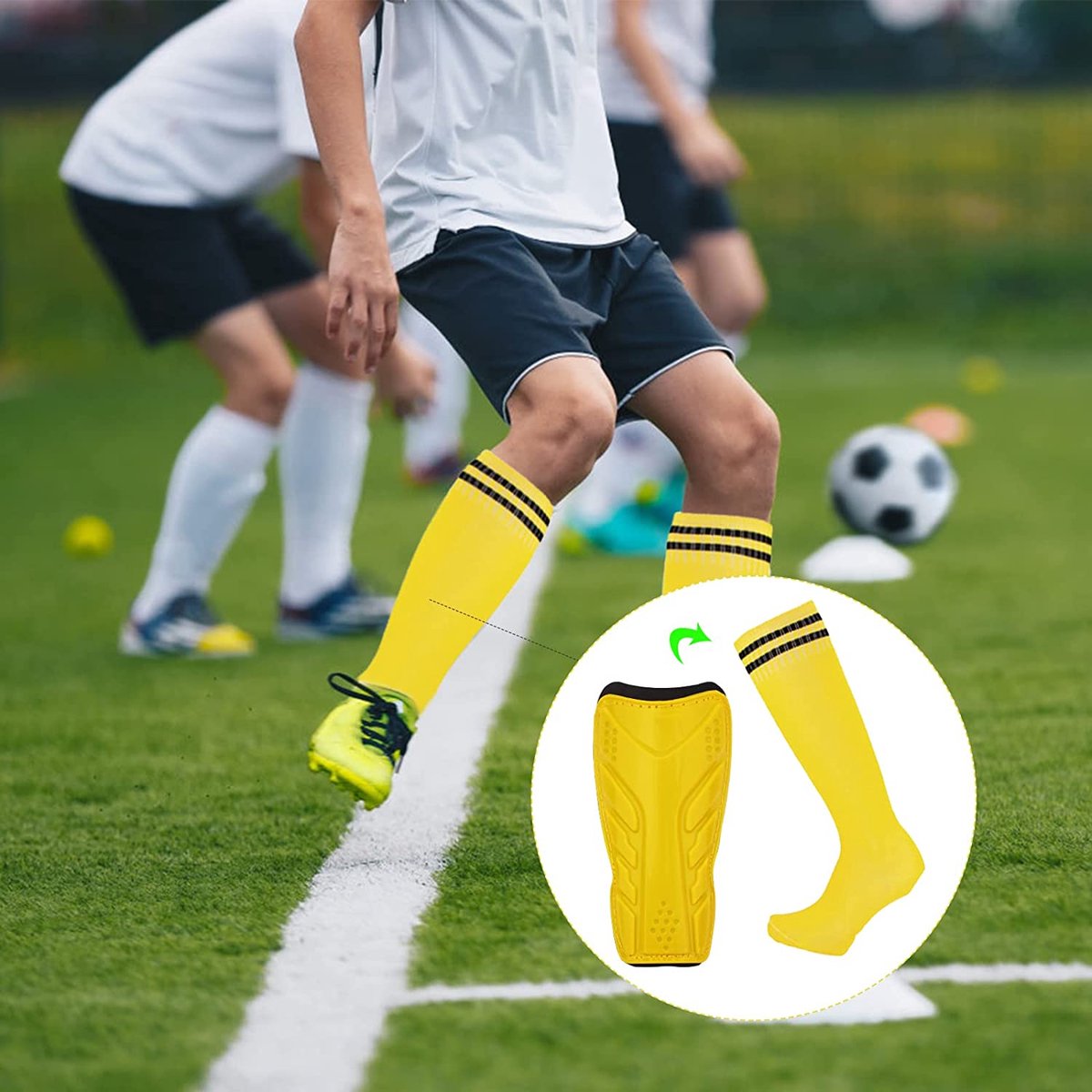 Protèges-tibias / football, protège-tibias avec protection de la ...