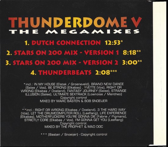 Thunderdome V - The Megamixes, various artists | Muziek | bol.com