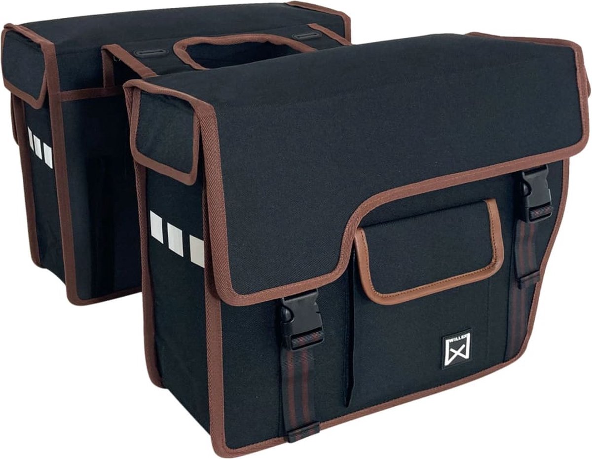 Willex Fietstas dubbel met voorvak 33 L zwart | bol.com