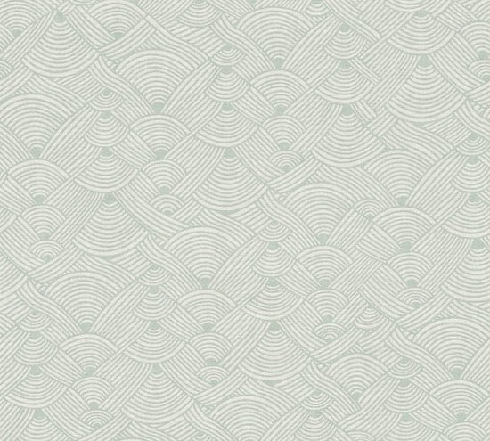 GOLVEN BEHANG | Grafisch - groen wit - A.S. Création Nara | bol.com