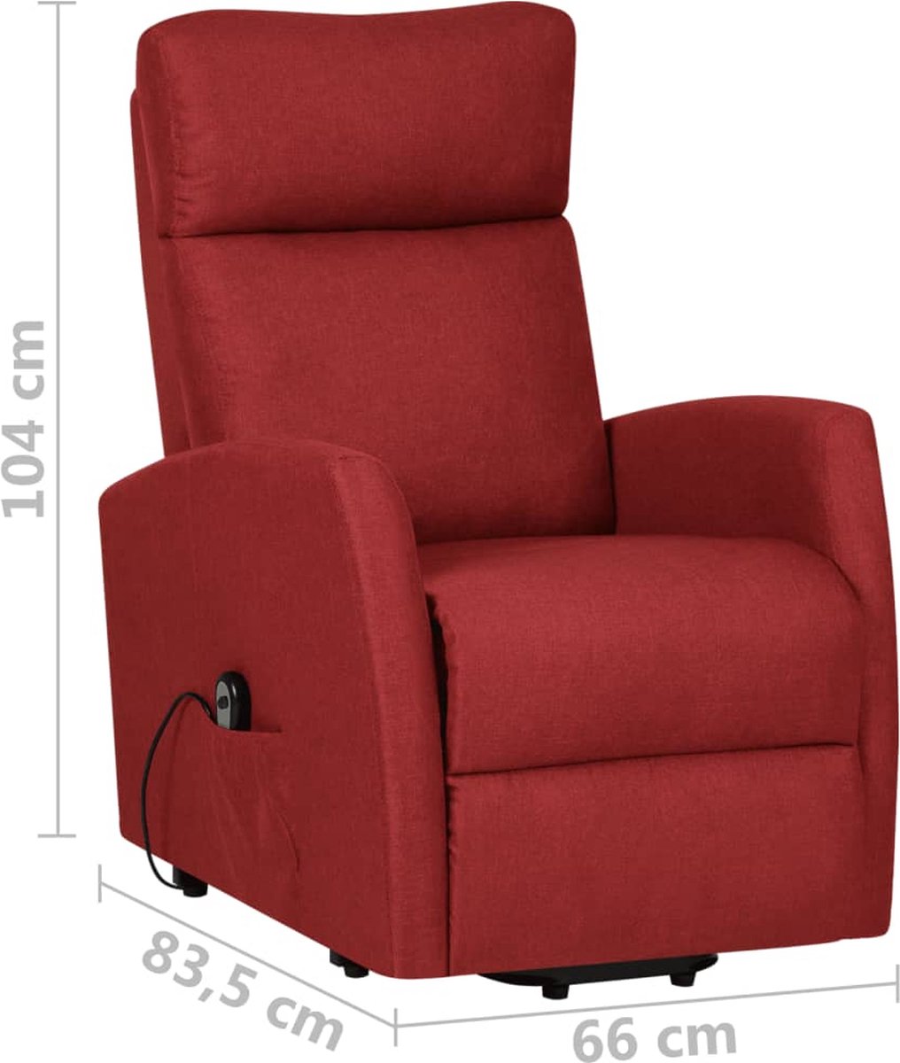 INFIORI - Sta-op-stoel stof wijnrood | bol.com