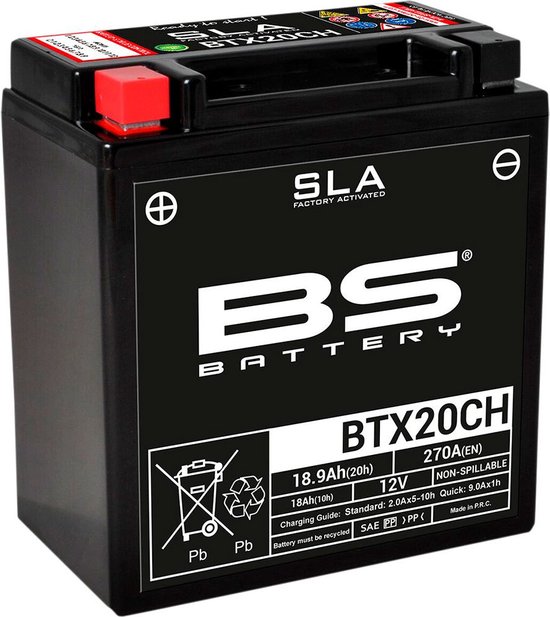 Bs Battery Btx20ch Agm-accu Zwart | bol