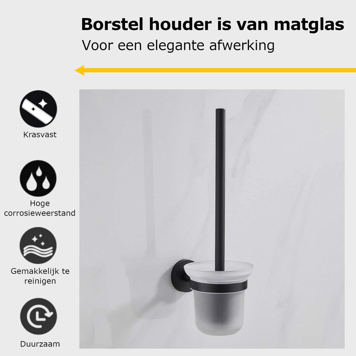 WC borstel – WC borstel met houder – Hangend – Toiletborstel ...